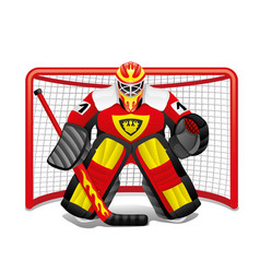 Cartoon ice hockey player Royalty Free Vector Image