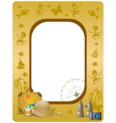 Wooden picture frame Royalty Free Vector Image