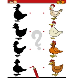 Educational shadows task for kids Royalty Free Vector Image