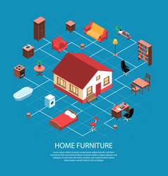 Collaborative consumption isometric flowchart Vector Image