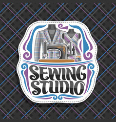 Seamstress isolated female character sewing Vector Image