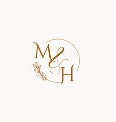 Mj initial wedding monogram logo Royalty Free Vector Image