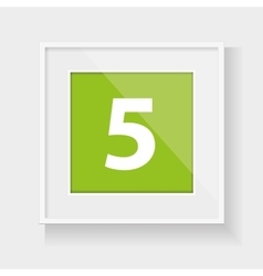 Empty collage five frames images photo Royalty Free Vector