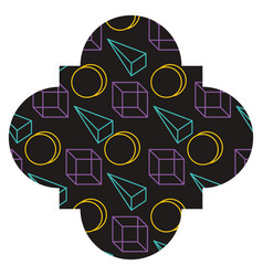 Seamless pattern label shape with geometric Vector Image