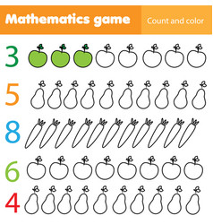 Color count and graph educational children game Vector Image