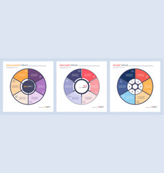 Circle chart template with 6 options Royalty Free Vector