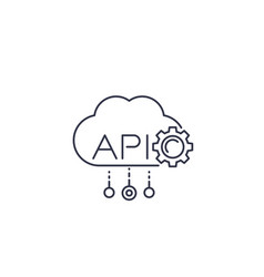 Api and software integration icon on white Vector Image