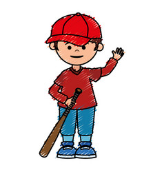 Baseball player avatar character Royalty Free Vector Image