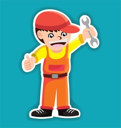 Repairman handyman service professional Royalty Free Vector