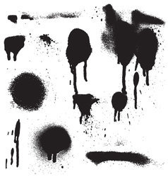 Drips drops and spray Royalty Free Vector Image