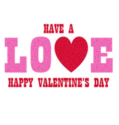 Cute valentine birds in pink glitter heart Vector Image