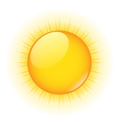 Thermometer with sun hot weather Royalty Free Vector Image