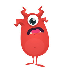 Cartoon one eyed monster Royalty Free Vector Image