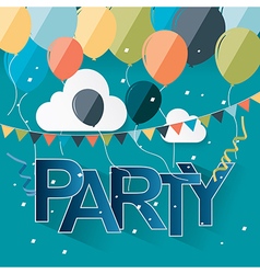 Cartoon kids on birthday party boy celebrating Vector Image