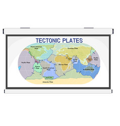 Tectonic plate and upwarped mountain Royalty Free Vector