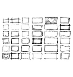 Hand drawn fantasy frames set Royalty Free Vector Image