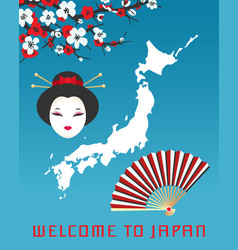 Welcome to japan traveling japanese symbols Vector Image