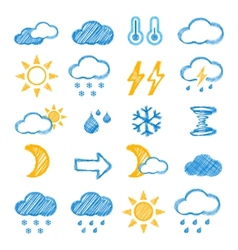 Vintage weather icons Royalty Free Vector Image