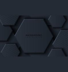 Luxury black background with 3d style Royalty Free Vector