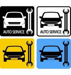 Auto service sign car repair logo eps Royalty Free Vector