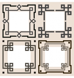 Set of geometric borders Royalty Free Vector Image