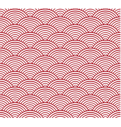 Japanese red seamless wave pattern traditional Vector Image