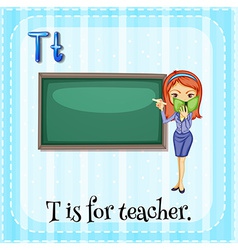 Flashcard of T is for twelve Royalty Free Vector Image