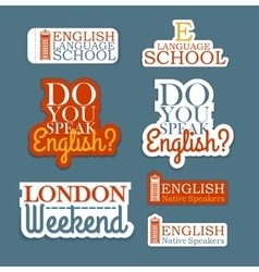 Concept of studying english Royalty Free Vector Image