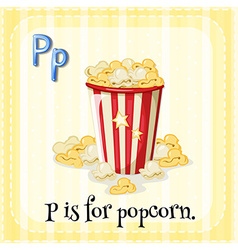 Alphabet tracing worksheet with letter p and p Vector Image