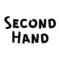 Second hand label on white Royalty Free Vector Image