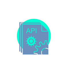 Api app coding developer software glyph icon Vector Image