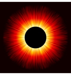 Eclipse with lens flare Royalty Free Vector Image