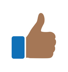Black like icon thumbs up symbol and Royalty Free Vector