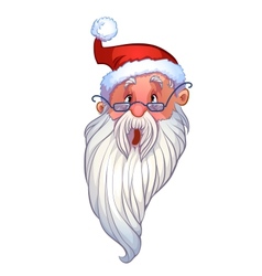 Surprised face santa Royalty Free Vector Image