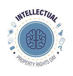 Intellectual property rights day isolated icon Vector Image