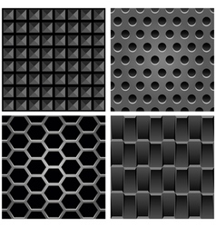 Metal pattern - set four elements Royalty Free Vector Image