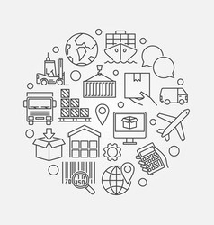 Import export fruits and vegetables delivery Vector Image