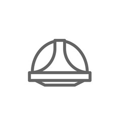 Miners helmet with lamp flat icon Royalty Free Vector Image