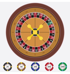 American roulette wheel Royalty Free Vector Image