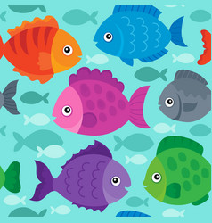 Seamless background sea theme 2 Royalty Free Vector Image