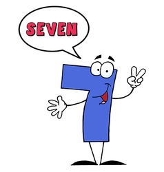 Number seven Royalty Free Vector Image - VectorStock