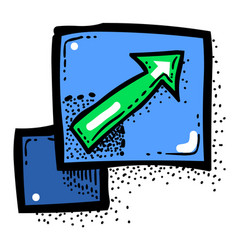 Cartoon image of zoom icon enlarge and decrease Vector Image