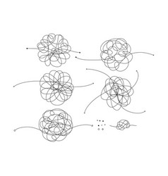 Collection thin line scribble drawing Royalty Free Vector