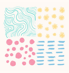 Hand drawn patterns set Royalty Free Vector Image