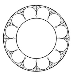 Decorative round frame Royalty Free Vector Image