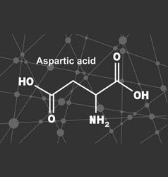 Aspartic acid formula Royalty Free Vector Image