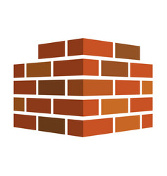 Bricks icon bricks logo isolated on white Vector Image