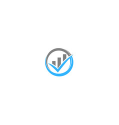 Check accounting logo design Royalty Free Vector Image