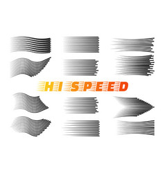 Horizontal speed motion lines fast line Royalty Free Vector