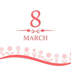 8 march tulip pink Royalty Free Vector Image - VectorStock